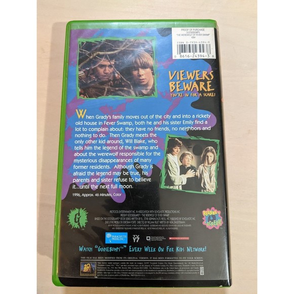 Scholastic | Media | Goosebumps Vhs The Werewolf Of Fever Swamp | Poshmark